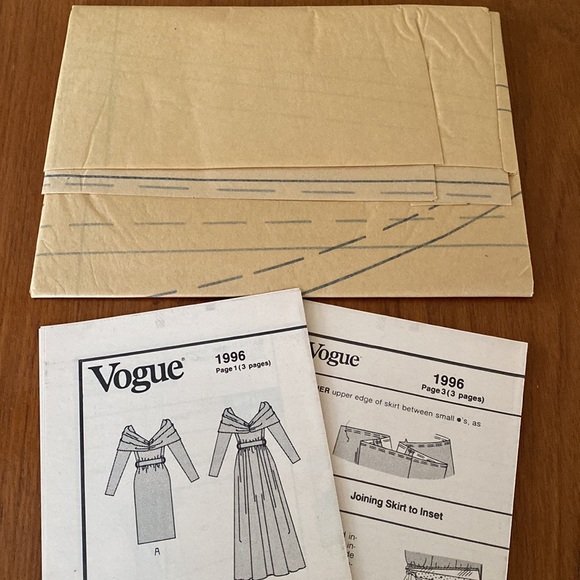 Vogue | Office | Vtg Vogue Paris Original Ysl Sewing Pattern | Poshmark